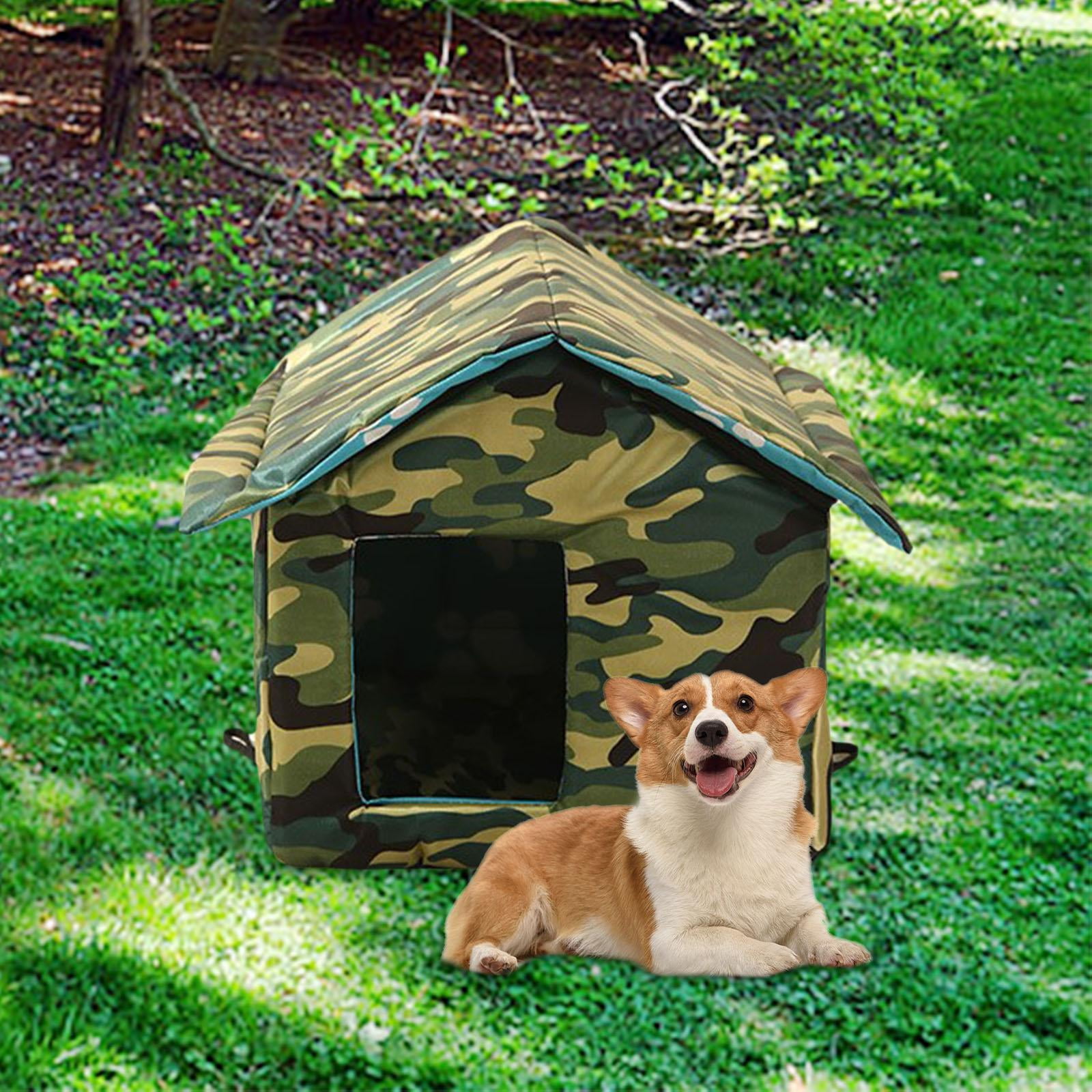 Cave Pet Bed Tent Insulated Weatherproof Outdoor Cat House for Lawn ...