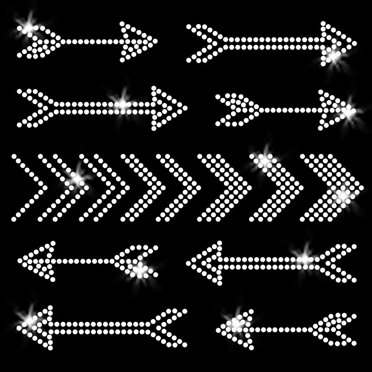 Set of 6 Small Clear Heart Iron-on Rhinestone Transfers by JCS ...