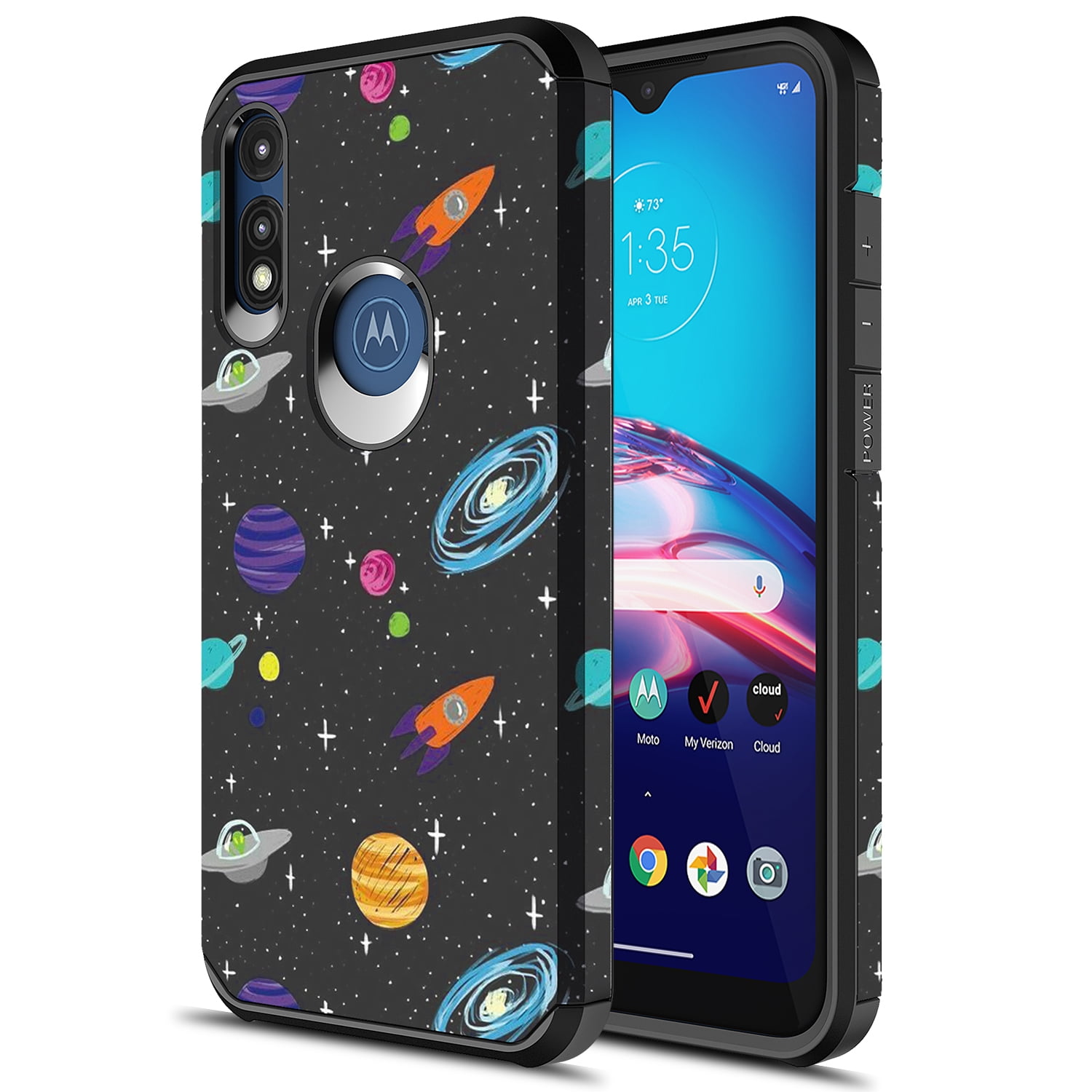 Moto E 2020 Case, KAESAR Hybird Drop Protection Sleek Slim Dual Layer ...