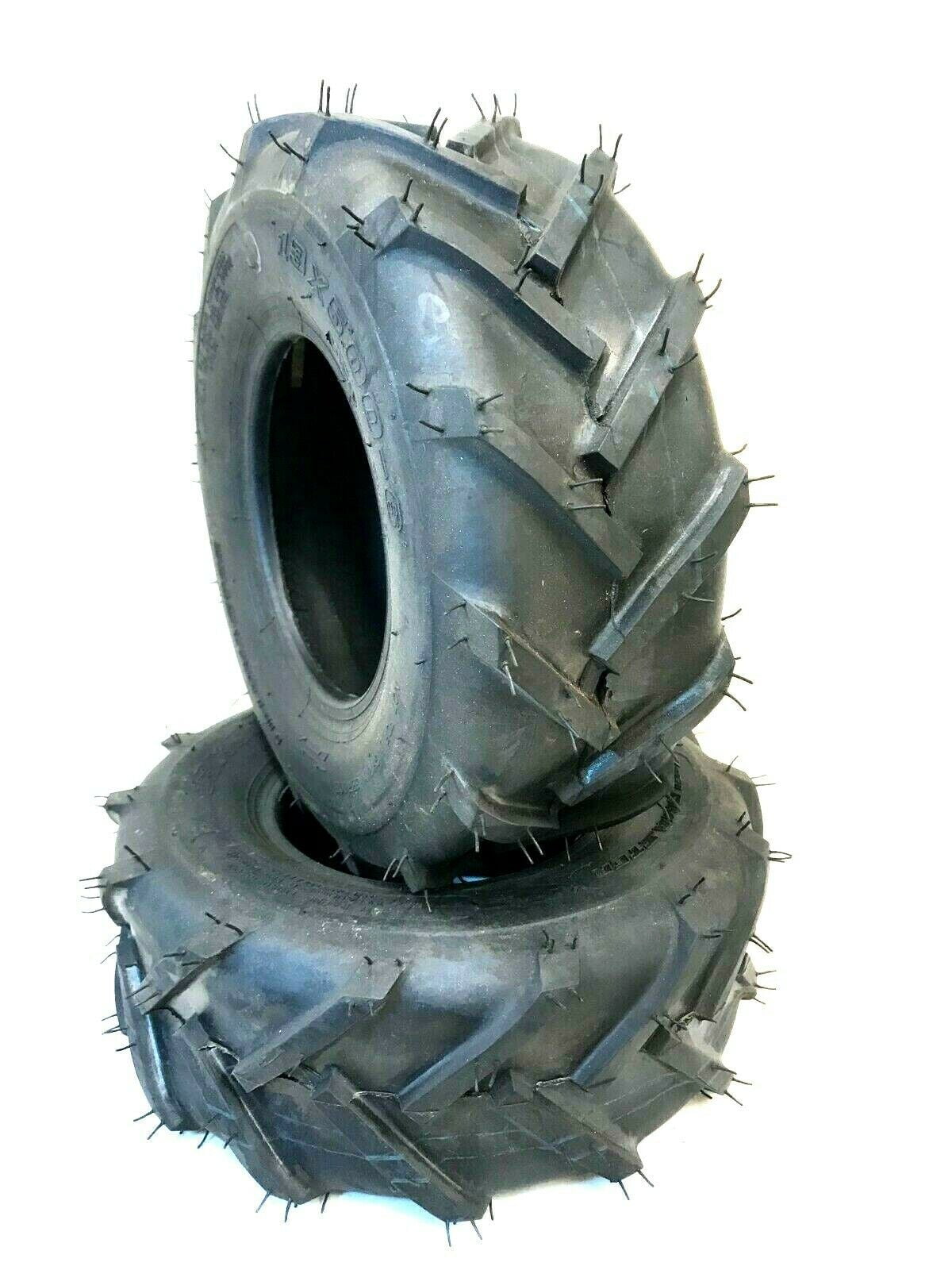 Two 13x5.00-6 Lawn Garden Lug R1 Bar Tractor Tubeless Tires 13 500 6 ...
