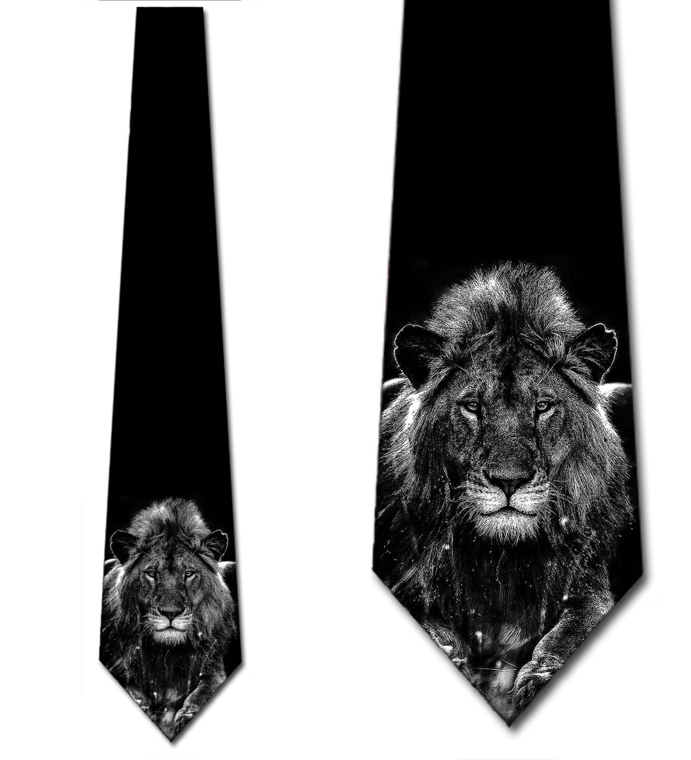 Animal Ties Mens Lion Necktie by Three Rooker - Walmart.com