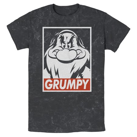 Disney Snow White Grumpy Streetwear Poster Men's Wash T-Shirt, Black, X ...