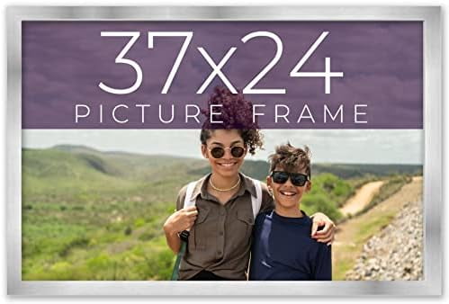 37X24 Frame Silver Real Wood Picture Frame Width 0.75 Inches | Interior ...