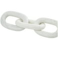 DecMode Decorative Tabletop Accent 13x3 White Marble 3 Link Chain ...
