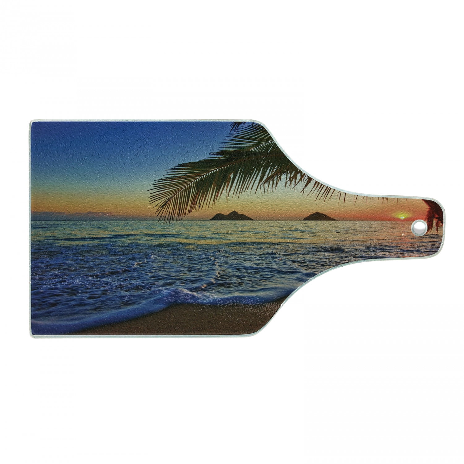 Hawaiian Cutting Board, Pacific Sunrise at Lanikai Beach Hawaii Wavy ...