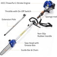 43CC 2-Stroke Gas Pole Saw with 12-Inch Bar, Gas-Powered Pole Chainsaw ...