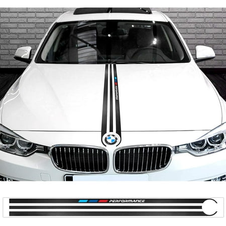 Carbon Fiber Car Hood Sticker M Performance Car Decals Decor for BMW ...