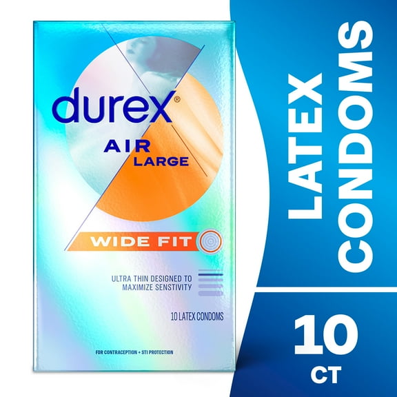Durex Condom XXL Longer & Wider, Lubricated for Comfort and Reliability ...