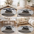 Black Sheep 6' Round Rug for Living Room Under Coffee Table, Glasses ...