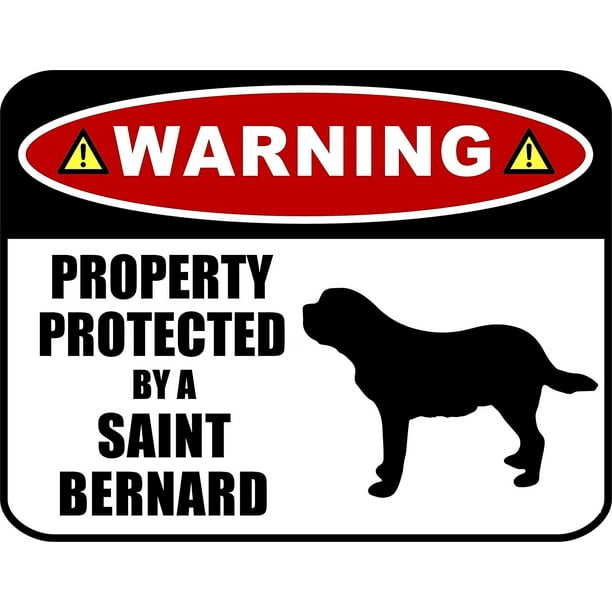 PCSCP Warning Property Protected by a Saint Bernard (SILHOUETTE) 11.5 ...