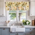 Hello Summer Valances for Windows Watercolor Sunflowers Yellow Plaid ...