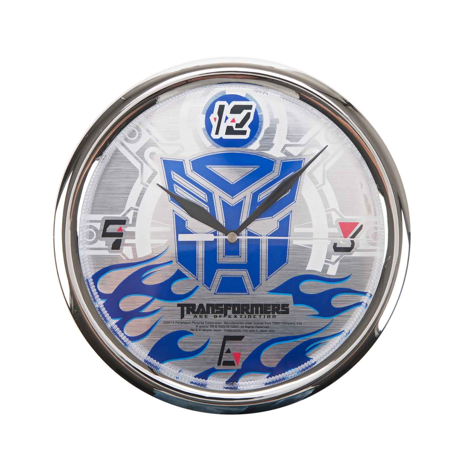 Transformers Blue Flames Autobot Logo Wall Clock - Walmart.com