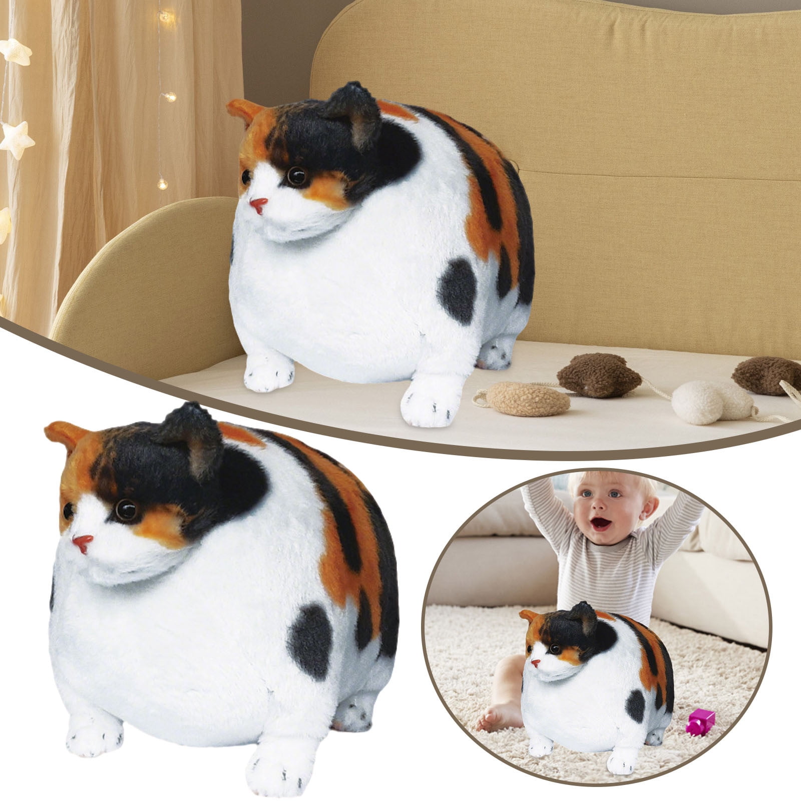 Hbdhejl Fatty Zoo Cute Fat Cat Doll Adorable Soft Stuffed Animal For ...