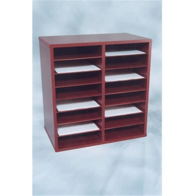 Norsons 7811MH 16 Compartment Laminate Organizer - Mahogany - Walmart.com