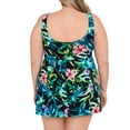 Simply Slim Women's and Plus Cross Your Heart One Piece Swim Dress ...