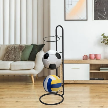 funtasica Modern Metal Sports Ball Storage Rack, 4 Tier Ball Rack ...