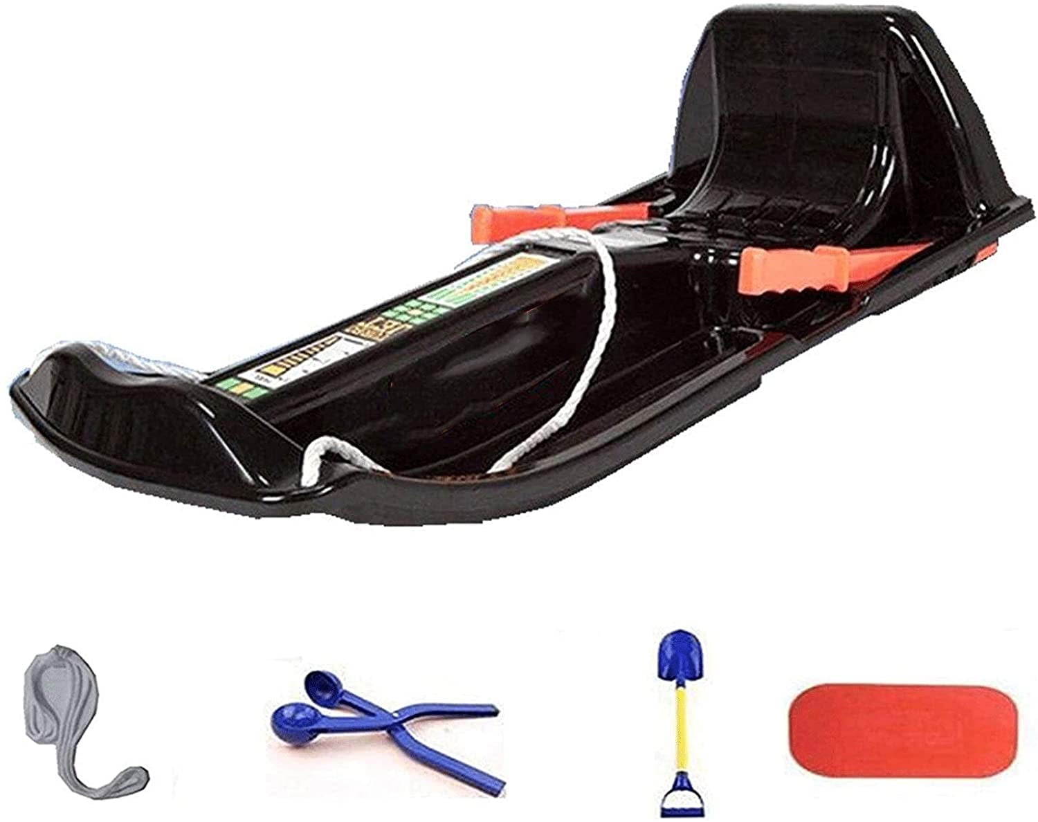 Children Snow Sledges Winter Outdoor Toboggan with Brakes Adults Kids ...