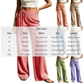 Asgosdo Women Pants High Waisted Drawstring Grid Wide Straight Leg ...