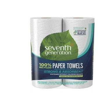 Seventh Generation 100% Recycled 2-Ply Paper Towels, Multi-Surface, 11 ...