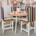 Abstract Chair Back Covers Set of 8 Colorful Mexican Stripes Purple ...