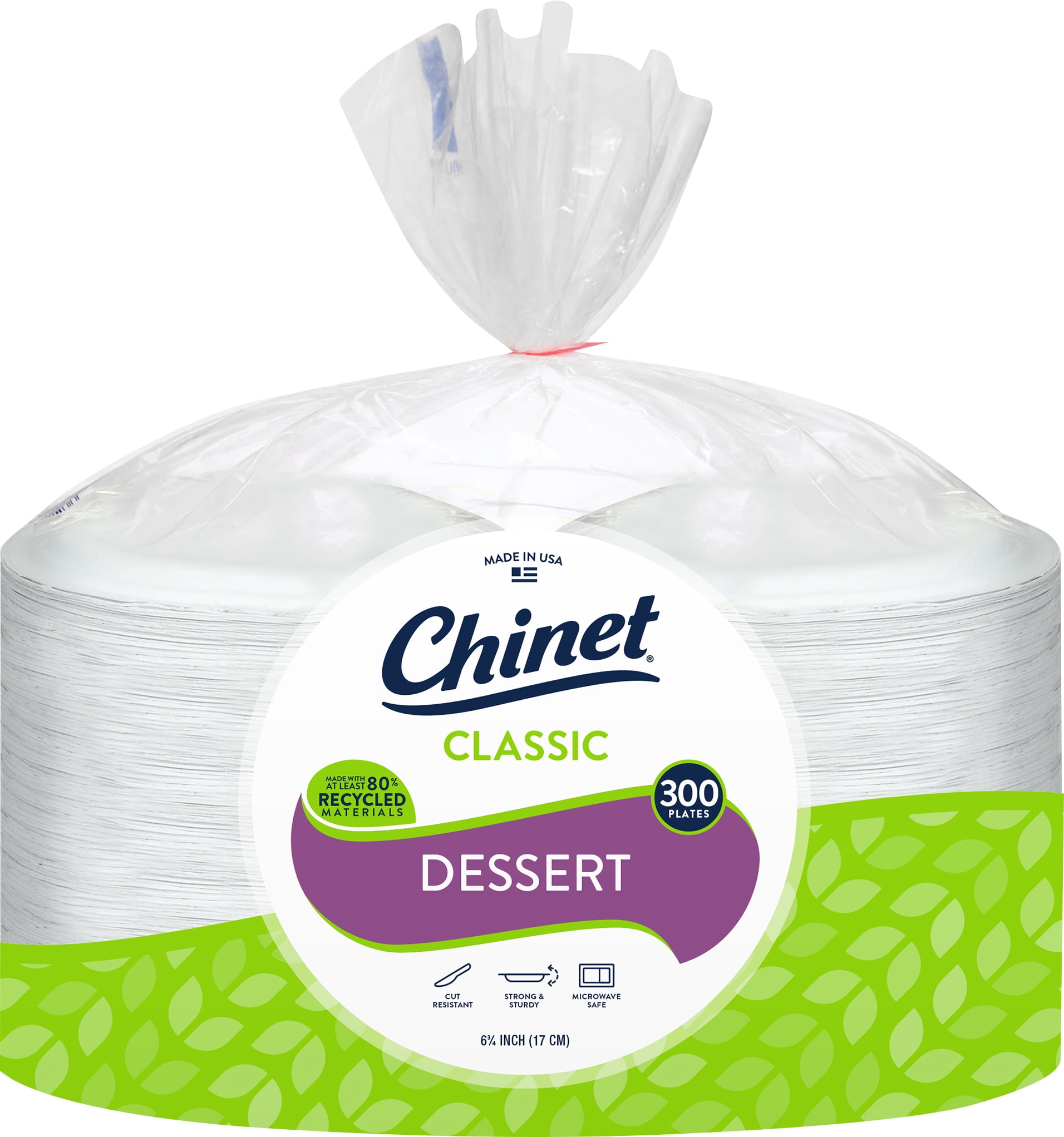 Chinet Classic White 6.75" Appetizer & Dessert Plates (300) - Walmart.com