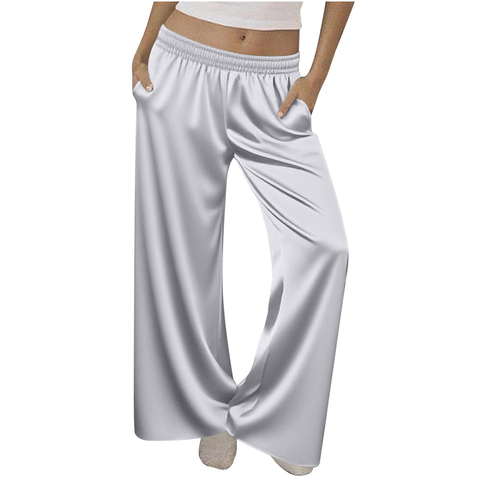 Click here for Uamvsh Silk Satin Pajama Pants For Women Palazzo S... prices