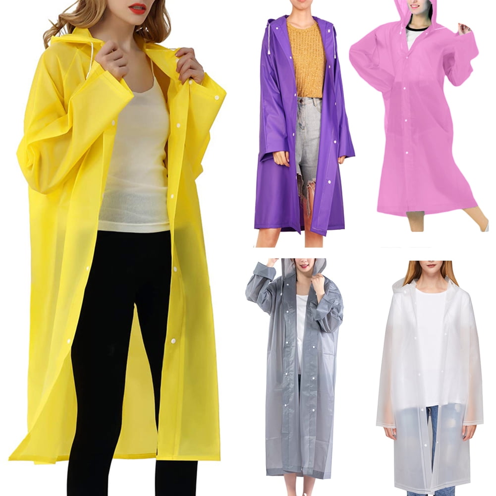 Cheers.US Unisex Outdoor Waterproof Thicken Hooded Reusable Raincoat ...