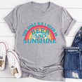 Beer Sunshine Tee White S Peachy Sunday T-Shirt - Walmart.com