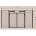 3-Panel Folding Fireplace Screen with Magnetic Hinged Doors, Solid ...