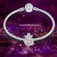 Angel Heart Charm European Bead Sterling Silver Pink CZ Ginger Lyne ...