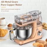 LINKChef Stand Mixer, 5.3QT 800W, 6+P Speeds, Tilt-Head, Peach, with ...