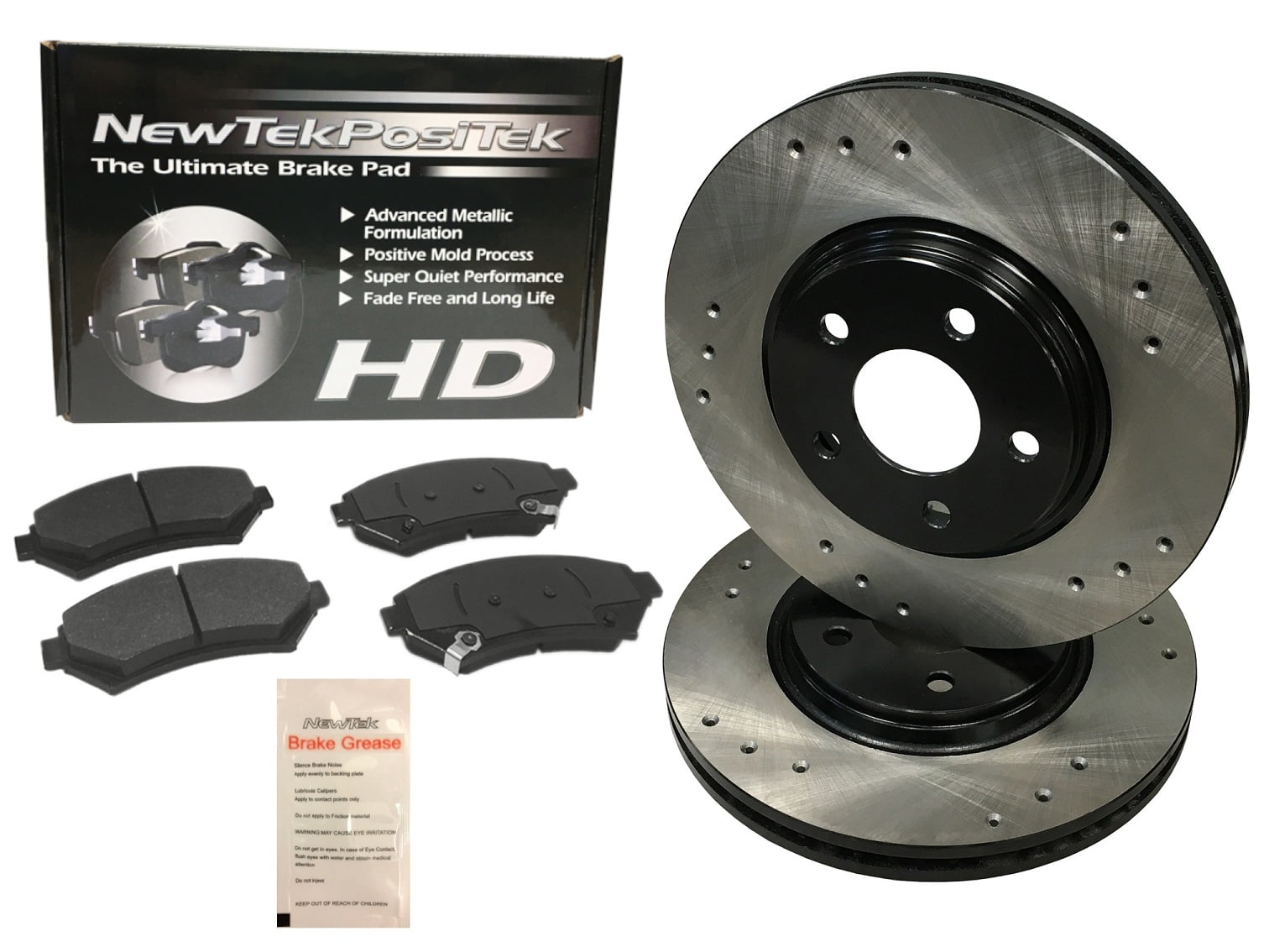 BK1161-7D Front Premium E-Coat Drilled Rotors and Ultimate HD Disc ...