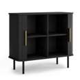 StorageWorks Set of 2 Tambour Door Accent Cabinet, Black - Walmart.com