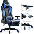GTPLAYER Ergonomic Gaming Chair with Bluetooth Speakers, Adjustable Lumbar Pillow & Footrest ...