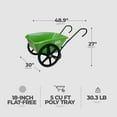 Ames 5 Cubic Feet Heavy Duty Garden Dump Wheelbarrow, Yard Lawn Cart ...