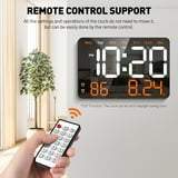 Digital Clock,11.5" Large LED Display Digital Wall Clock, Brightness ...