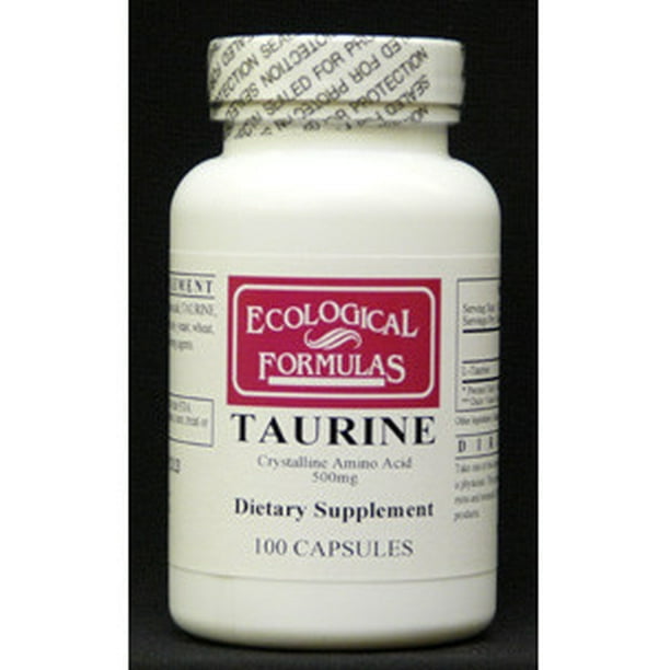 Ecological Formulas - L-Taurine 500 mg, 100 Capsules - Walmart.com