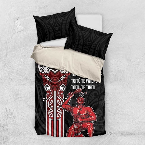 Toitu Te Reo Maori Toitu Te Whenua Toitu Te Tiriti Juego de cama ...