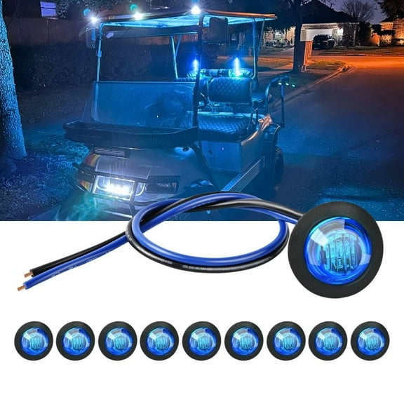 Niligt 10 PCS 3/4 Inc Round LED Clearance Ligt Front Rear Side ...