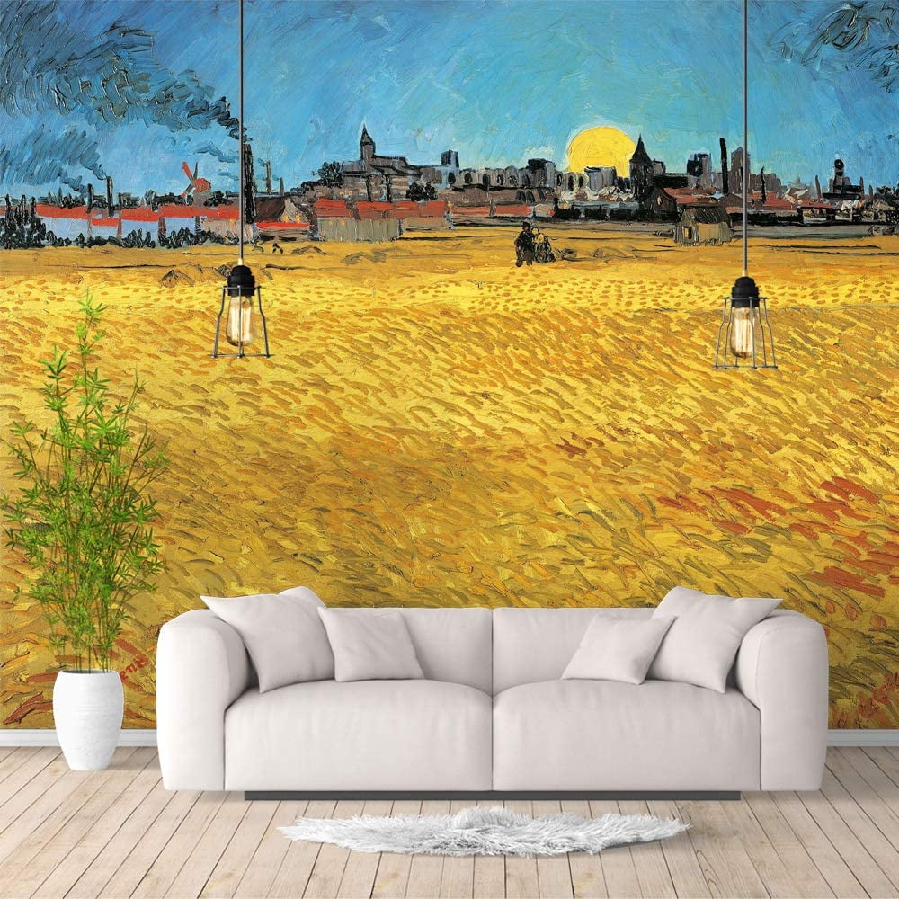 adhesive Van Gogh print Vincent Van Gogh door sticker The Starry Night ...