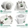 AC 110V-240V 360 Degree Mini Recessed Ceiling PIR Infrared Body Motion ...