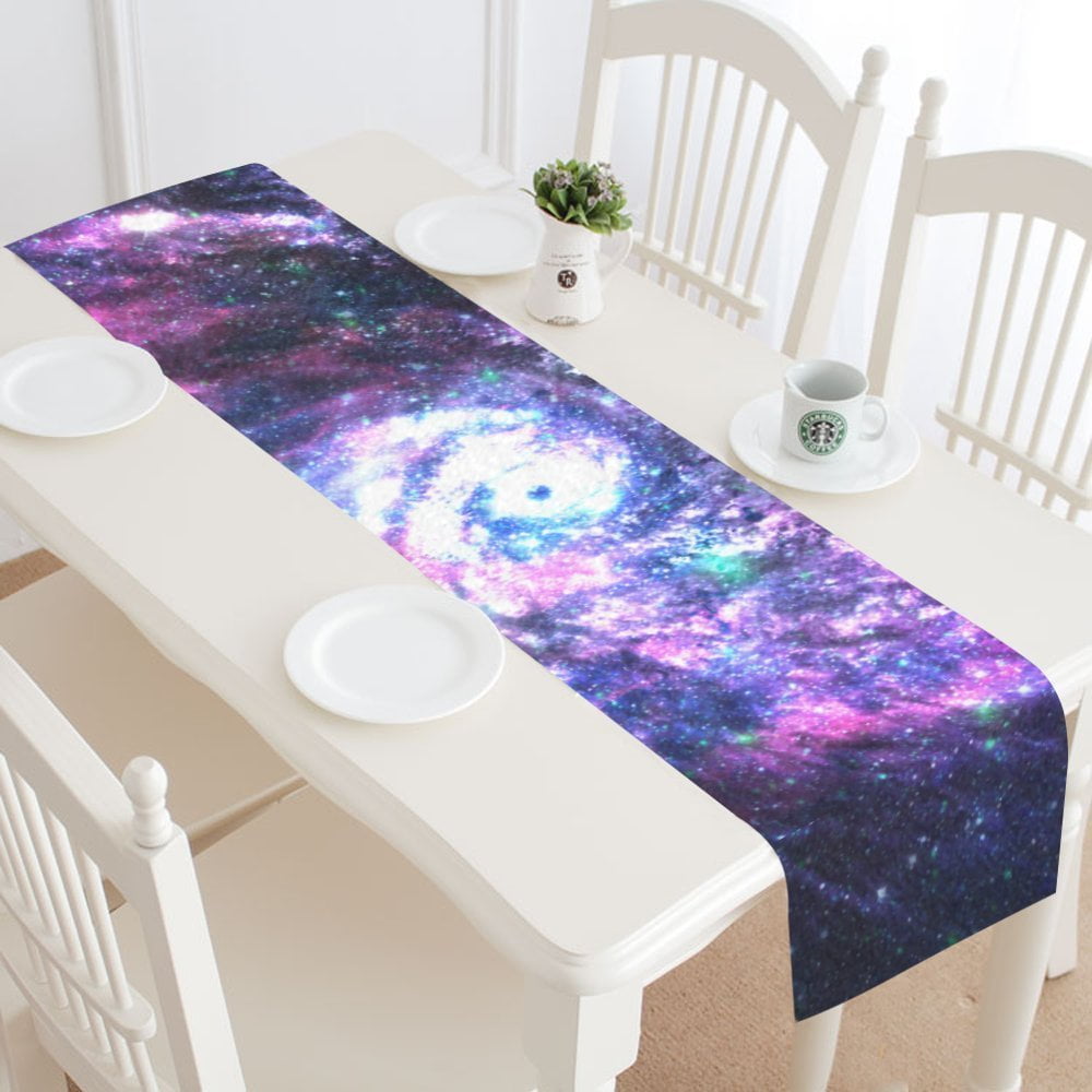 MYPOP Spiral Galaxy Outer Space Table Runner Home Decor 14x72 Inch ...