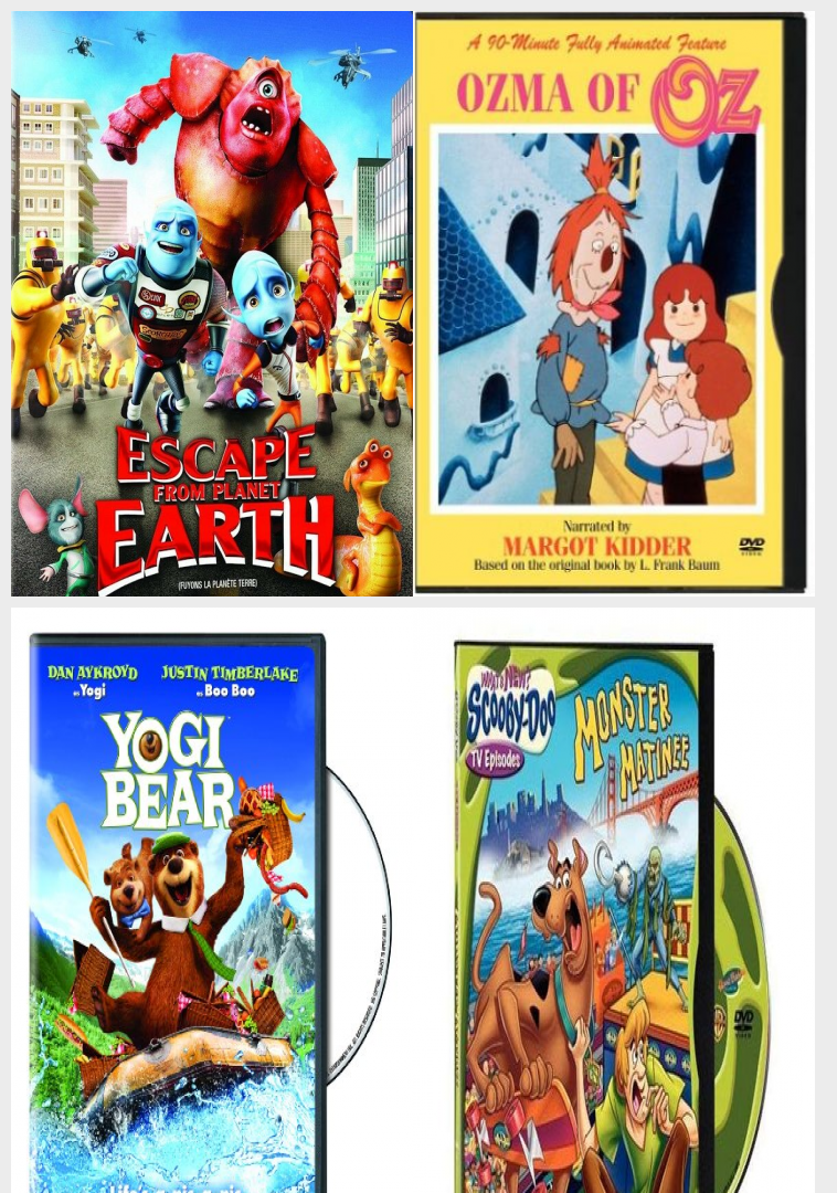 Children's 4 Pack DVD Bundle: Escape from Planet Earth, Ozma of Oz ...