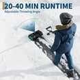 Cordless Electric Snow Blower - 12" Snow Shovel, 20V 4.0Ah Battery, 16 ...