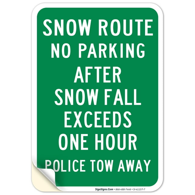 No Parking After Snow Fall Sign, 10x7 Vinyl Sticker - Walmart.com