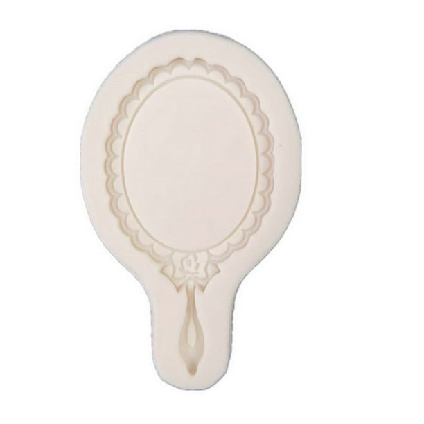Delicate hand mirror shape turn sugar cake chocolate decoration ...