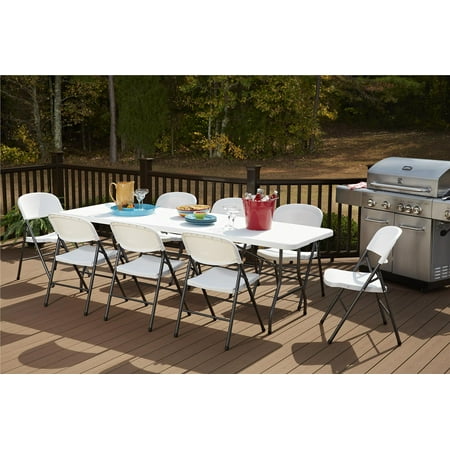 Cosco 8 Foot Centerfold Folding Table, White - Walmart.com - Walmart.com