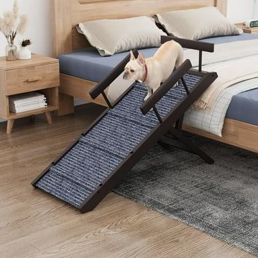 "Pawhut Pet Ramp: Height Adjustable, Non-slip Carpet, Pine Wood ...