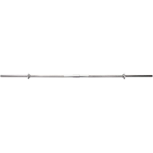 Marcy 6 ft. Two-Piece Standard Weight Bar with Threaded Spin Lock ...