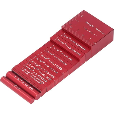 17Pcs Height Gauge Set, Aluminum Setup Bars Setup Blocks Woodworking ...